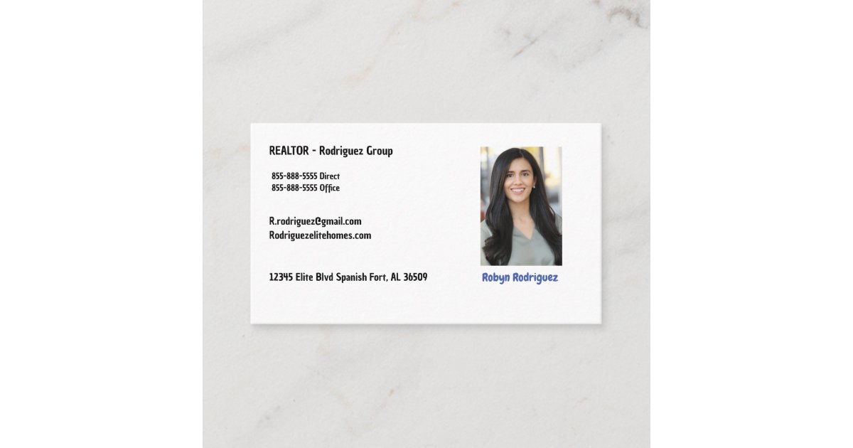 Generic Realtor Business Card | Zazzle