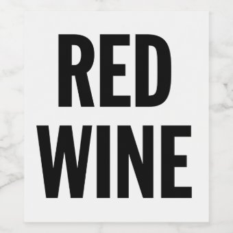 Generic Red Wine Label | Zazzle
