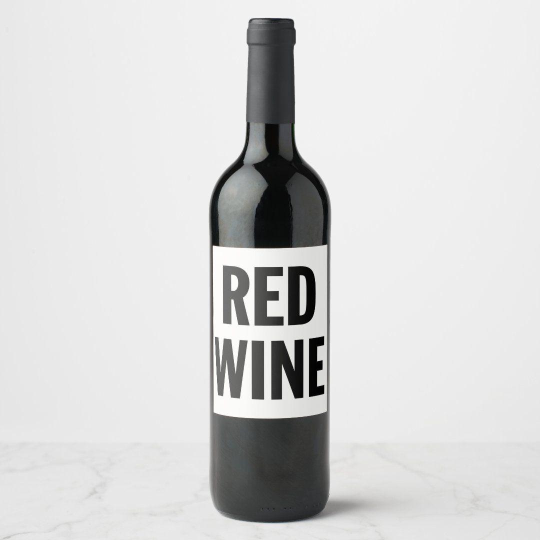 Generic Red Wine Label | Zazzle