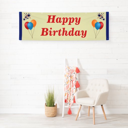 Generic Reusable Happy Birthday Office Home Banner | Zazzle