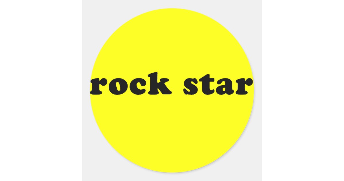 Generic ROCK STAR T shirt Classic Round Sticker | Zazzle