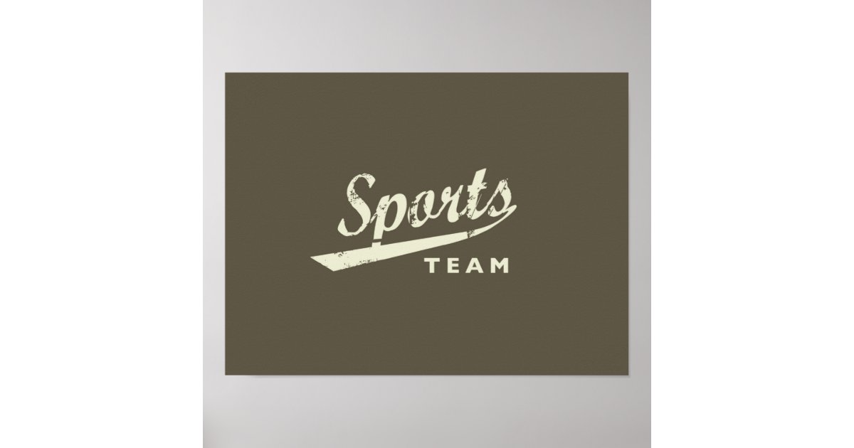 Generic Sports Team Poster | Zazzle