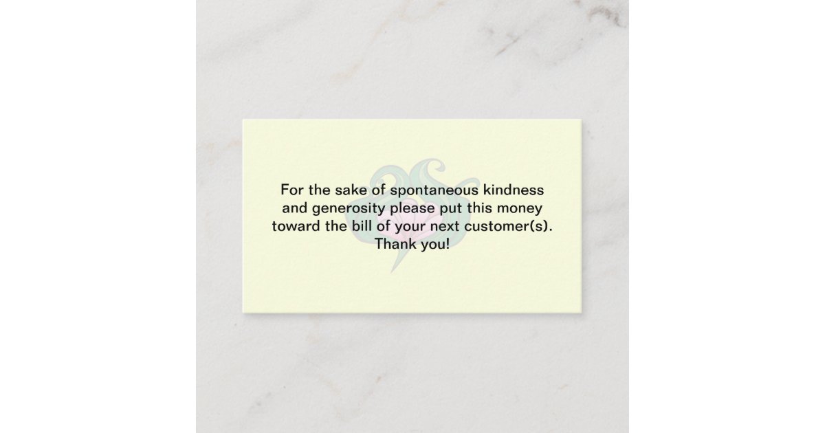 Generosity cards with Cartoon Flower | Zazzle