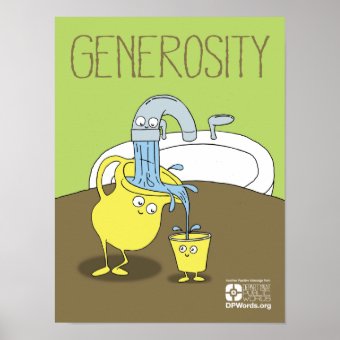 Generosity Poster | Zazzle