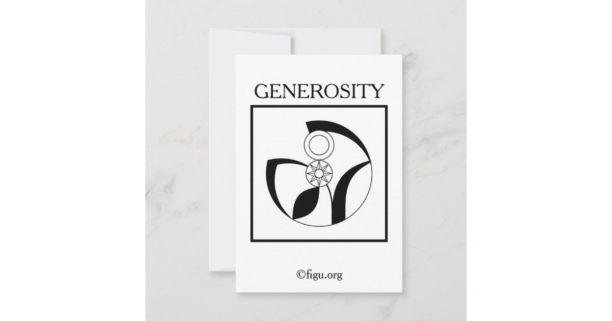 Generosity Symbol Thank You Card | Zazzle