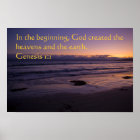 Genesis 1:1 In the beginning, God Poster | Zazzle.com