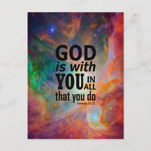 Genesis 21:22 postcard | Zazzle