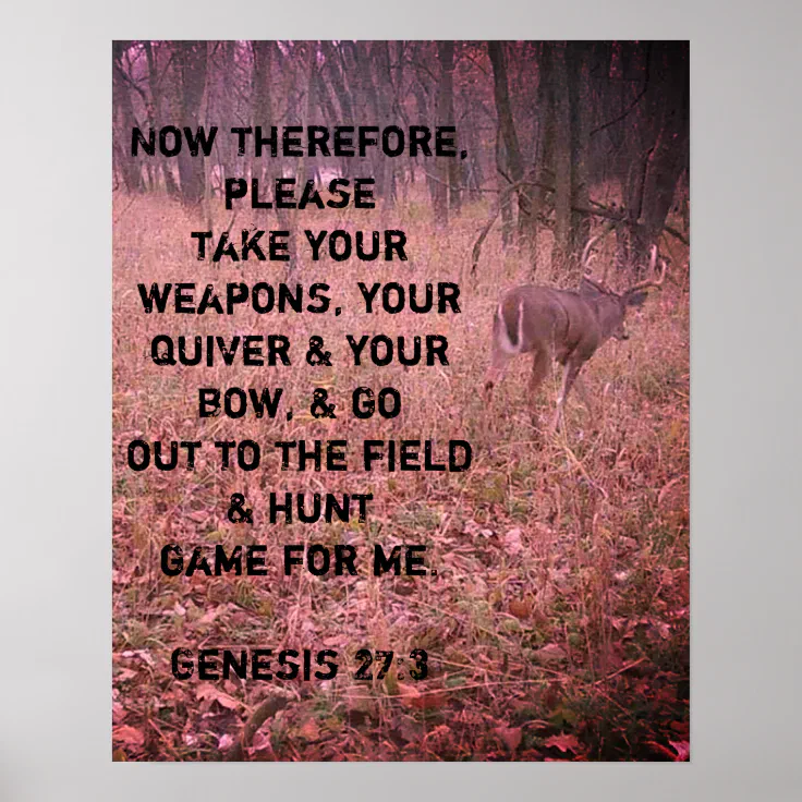 Genesis 27:3 Buck Poster | Zazzle