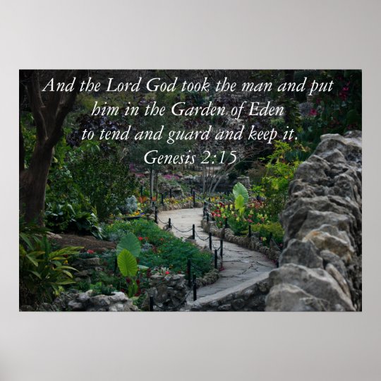 Genesis 2:15 poster | Zazzle.com