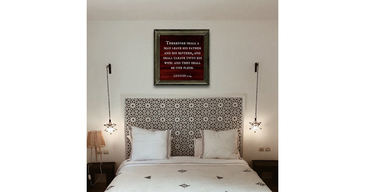 Genesis 2:24 King James Bible Christian Poster | Zazzle