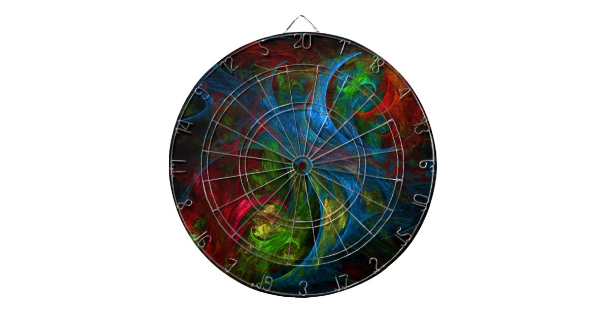 Genesis Blue Abstract Art Dart Board | Zazzle