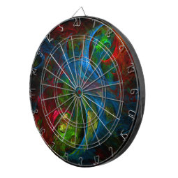 Genesis Blue Abstract Art Dart Board | Zazzle