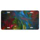 Genesis Blue Abstract Art License Plate | Zazzle