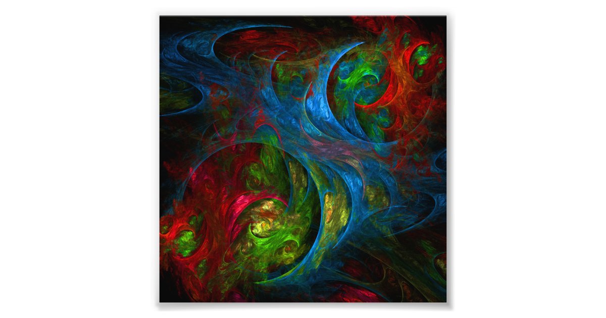 Genesis Blue Abstract Art Photo Print | Zazzle