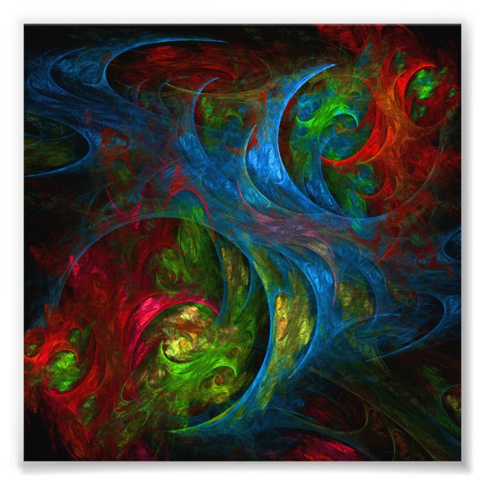 Genesis Blue Abstract Art Photo Print | Zazzle.com