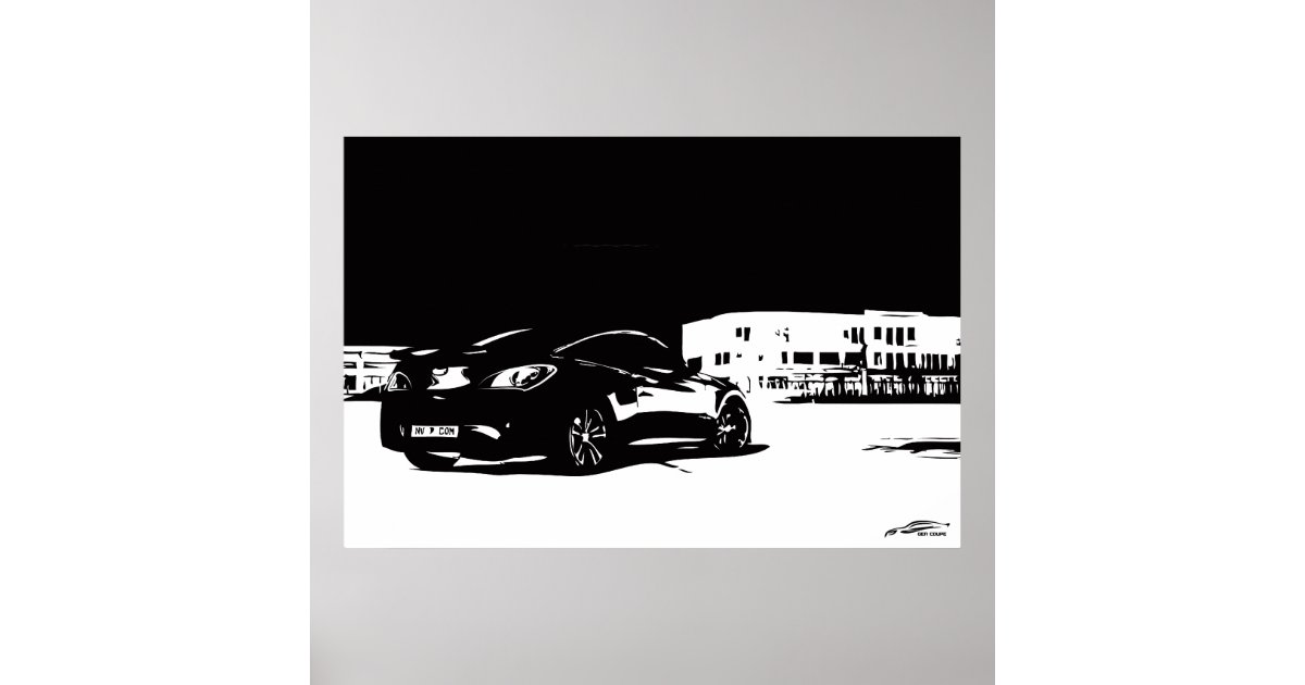 Genesis Coupe rear stance Poster | Zazzle