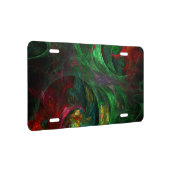 Genesis Green Abstract Art License Plate | Zazzle