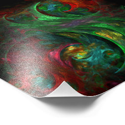 Genesis Green Abstract Art Photo Print | Zazzle