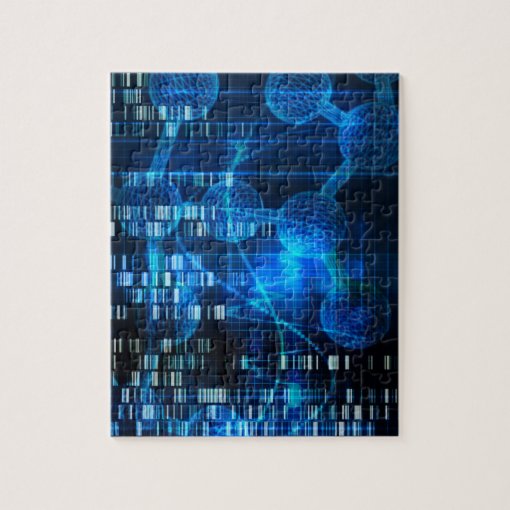 Genetic Science Research as a Medical Abstract Art Jigsaw Puzzle | Zazzle