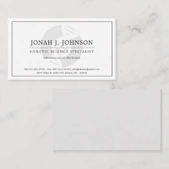 Genetics Specialist | Minimal Gene|DNA Symbol Business Card | Zazzle