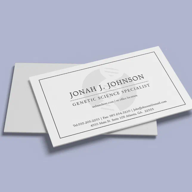 Genetics Specialist | Minimal Gene|DNA Symbol Business Card | Zazzle
