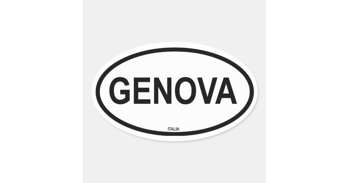 GENEVA OVAL STICKER | Zazzle