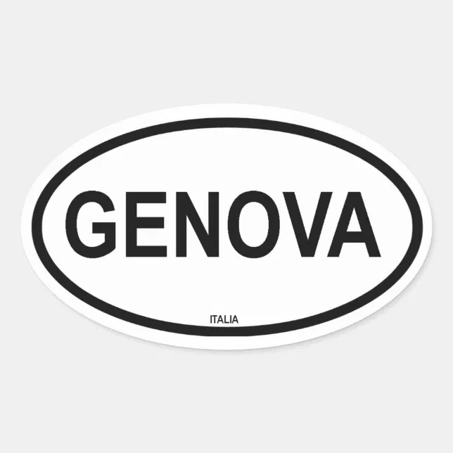 GENEVA OVAL STICKER | Zazzle