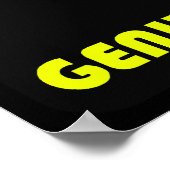 Genius at work poster | Zazzle