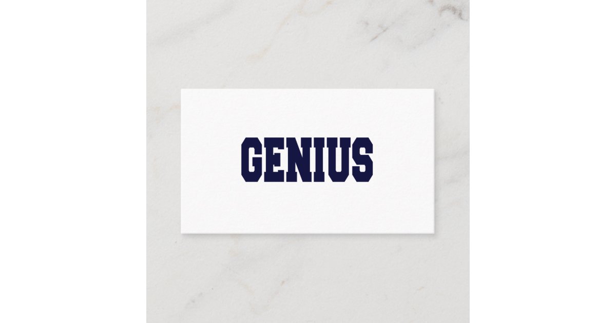 genius business card | Zazzle
