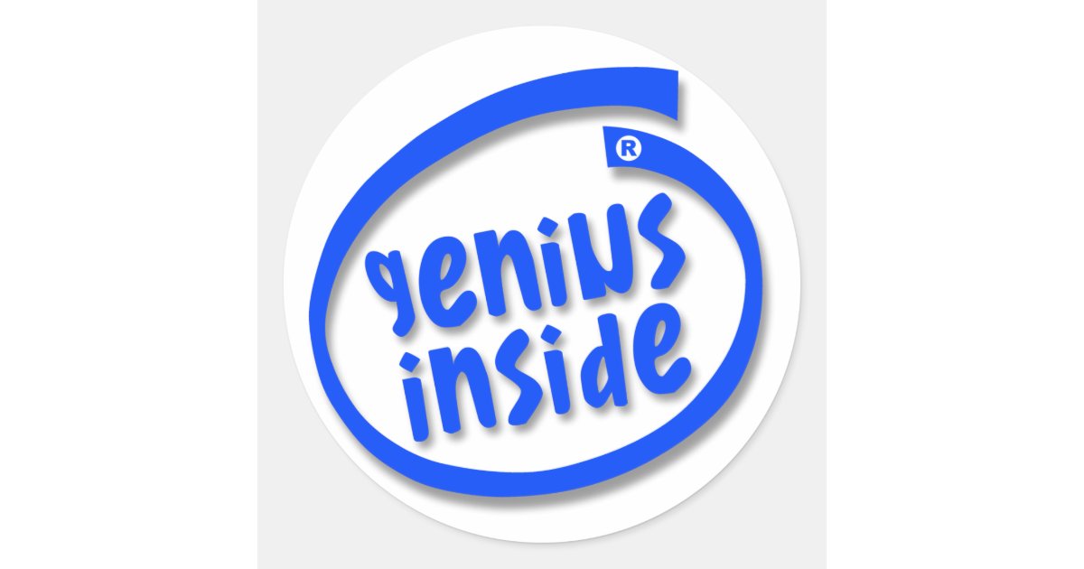 Genius Inside Classic Round Sticker | Zazzle