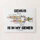 Genius Is In My Genes DNA Replication Humor Jigsaw Puzzle | Zazzle