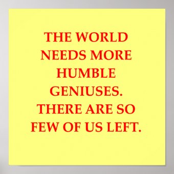 genius joke poster | Zazzle