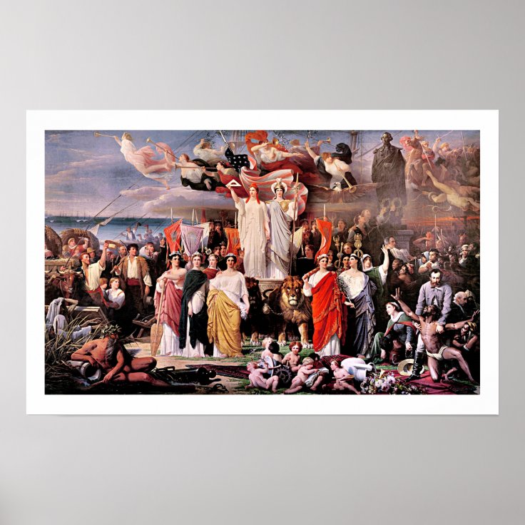 Genius of America by Adolphe Yvon Fine Art Poster | Zazzle