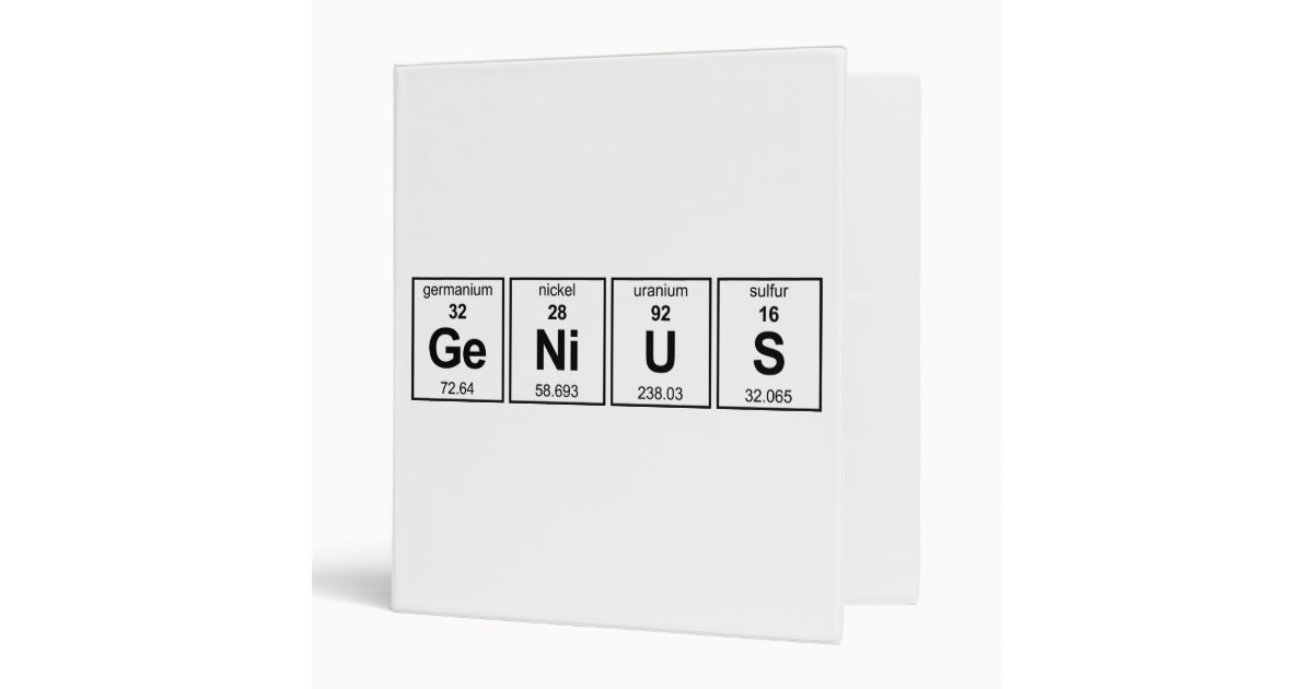 GeNiUS Periodic Table Binder | Zazzle