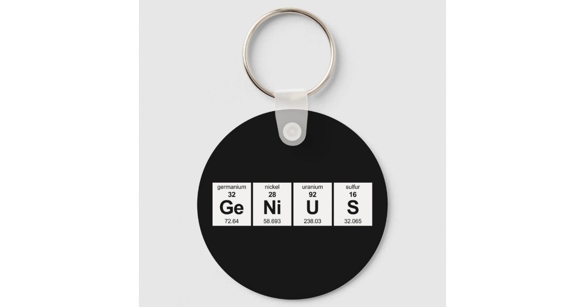 GeNiUS Periodic Table Keychain | Zazzle