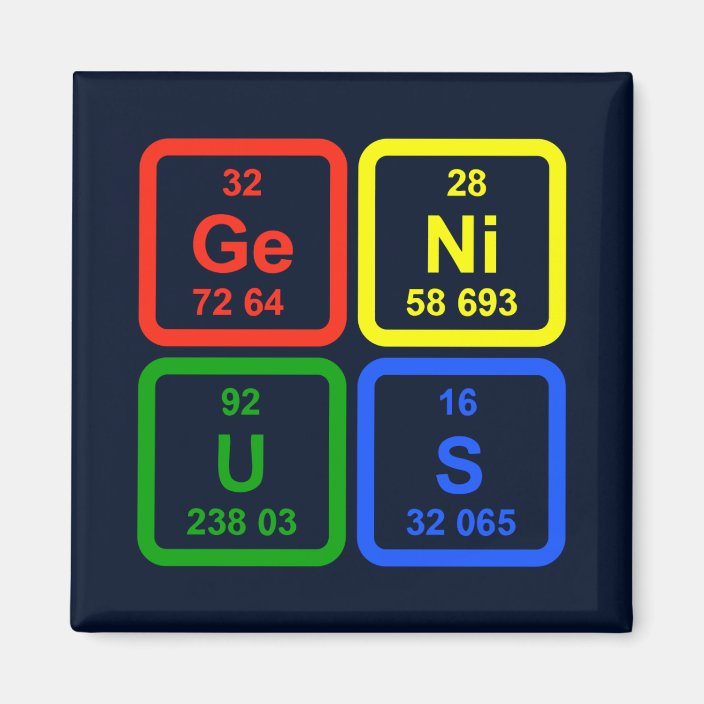 Genius Periodic Table Of Elements Science Magnet | Zazzle.com