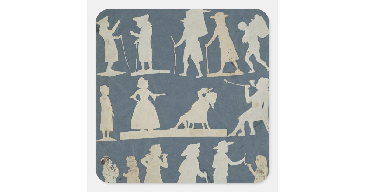 Genre Scene Square Sticker | Zazzle