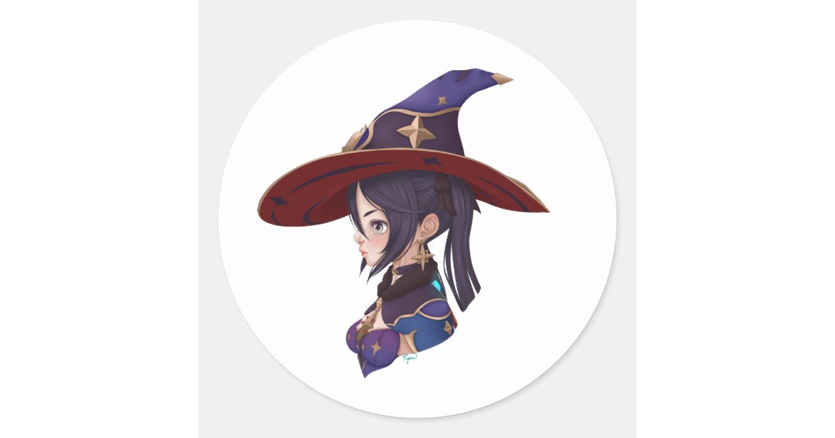 Genshin Impact: Mona Sticker (fanart) | Zazzle