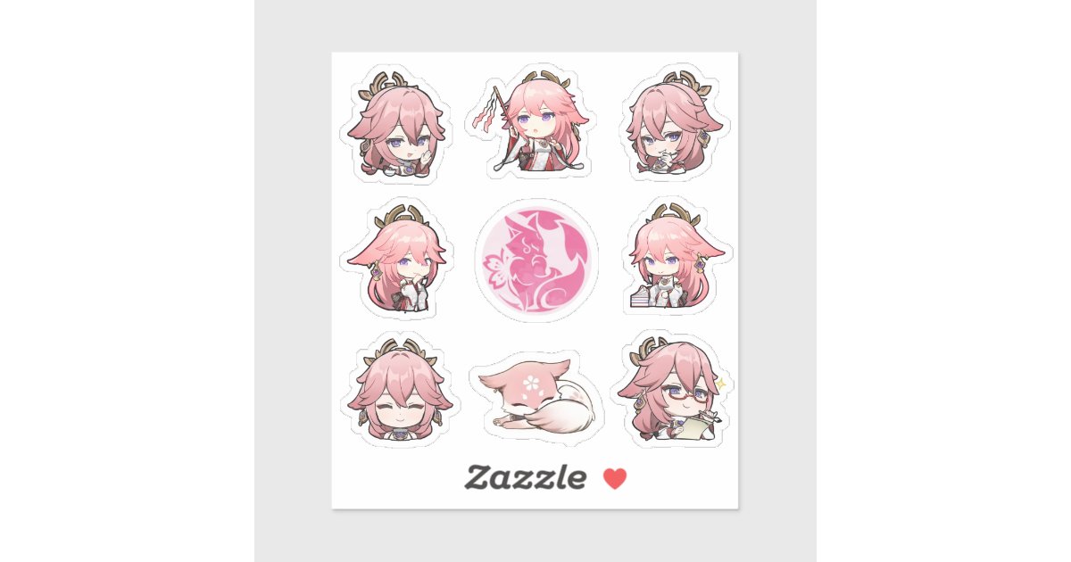 Genshin Impact Yae Miko Stickers | Zazzle