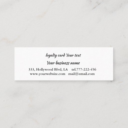 Gentle cute pink hearts calligraphy loyalty card | Zazzle