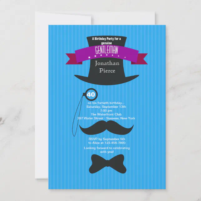 Gentleman Party Invitation | Zazzle