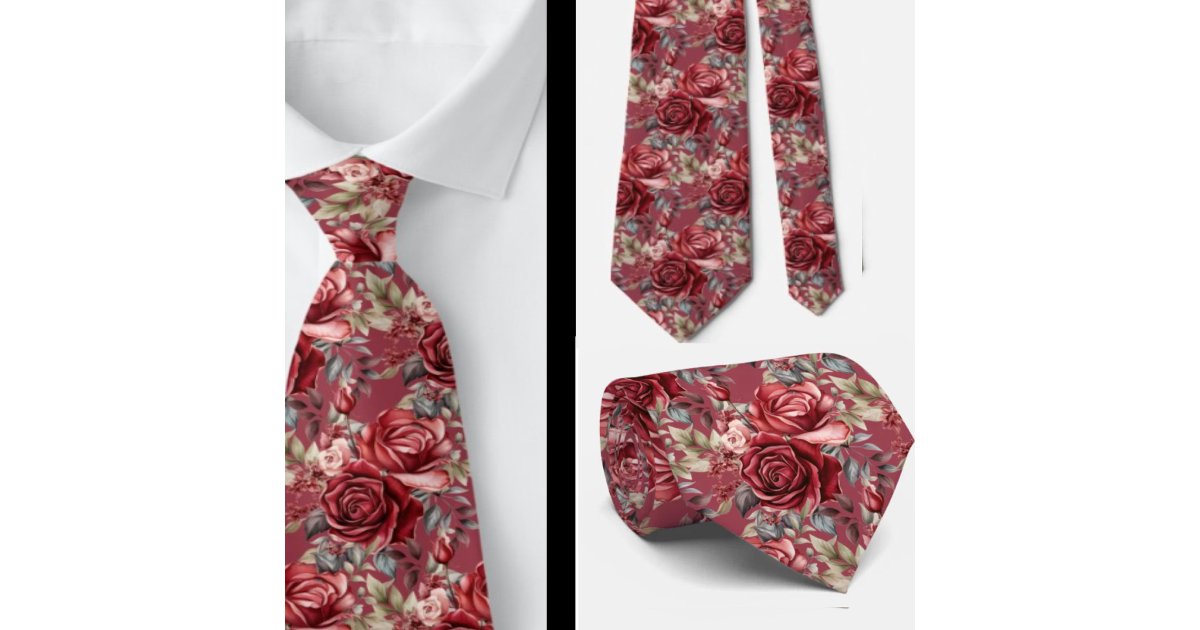 Gentleman's Tie | Wedding & Event Floral Necktie | Zazzle