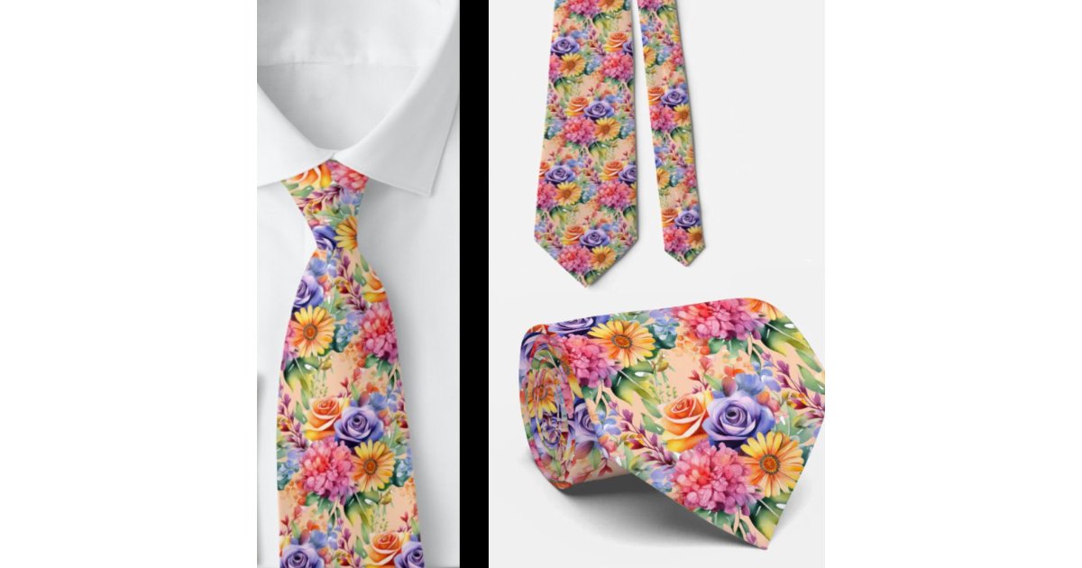 Gentleman's Tie | Wedding & Event Floral Necktie | Zazzle