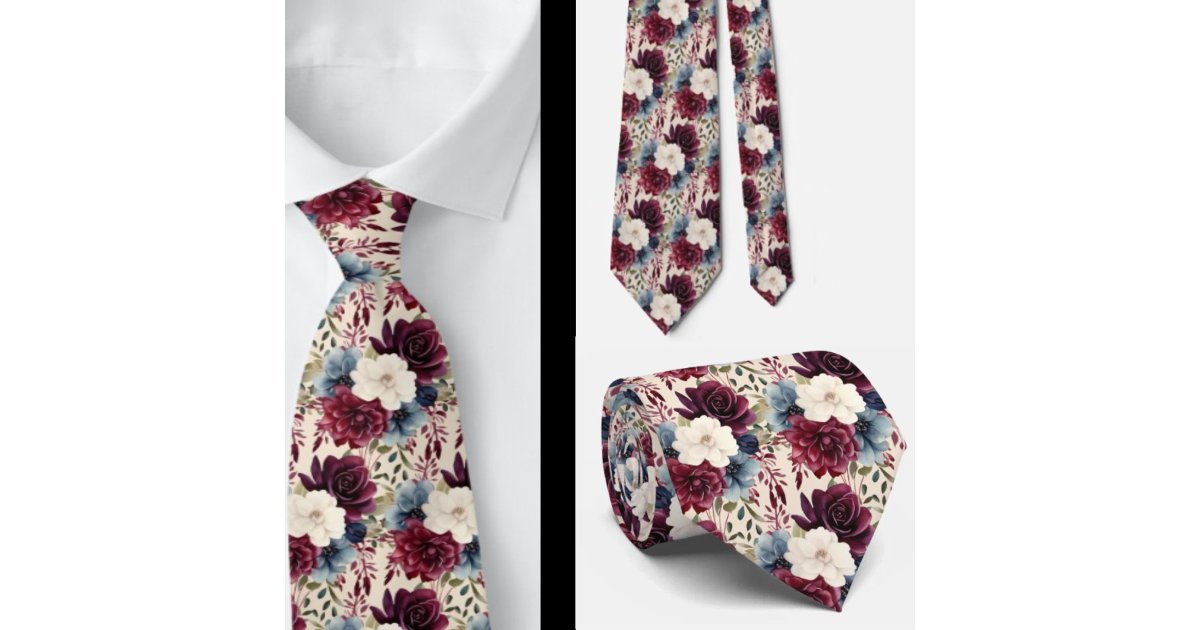 Gentleman's Tie | Wedding & Event Floral Necktie | Zazzle