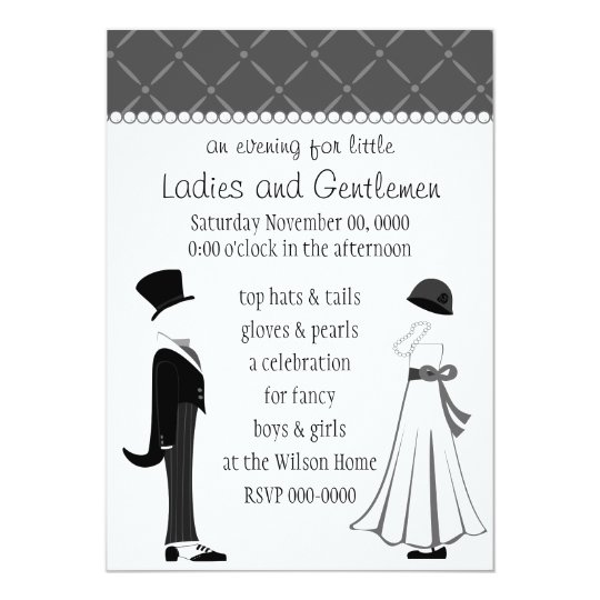 Gentlemen and Ladies Invitation | Zazzle.com