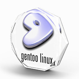 gentoo Linux Logo Acrylic Award | Zazzle