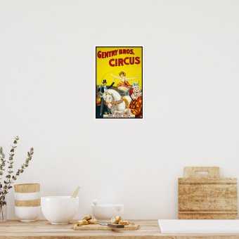 Gentry Bros. Circus, 1920. Vintage Advertising Poster | Zazzle