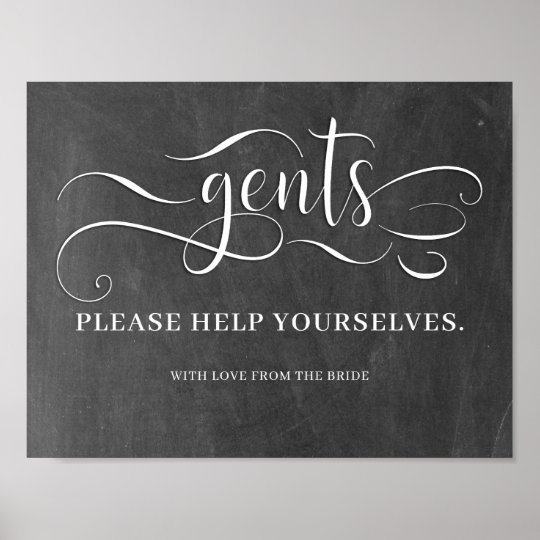 Gents Wedding Bathroom Sign | Zazzle.com