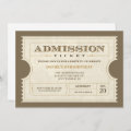 Genuine Admission Ticket Invitations | Zazzle