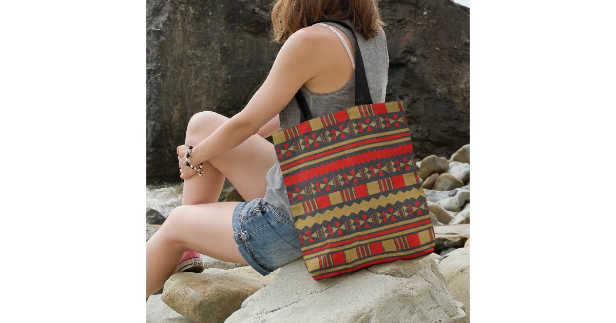 Geo ethnic aztec tote bag | Zazzle